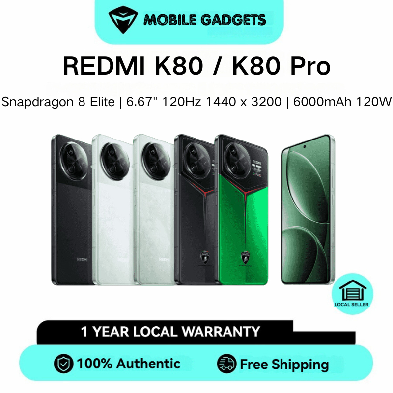 REDMI K80 Pro / REDMI K80 | Snapdragon 8 Elite | 6.67" 120Hz 1440 x 3200 | 6000mAh 120W | Shopee ...