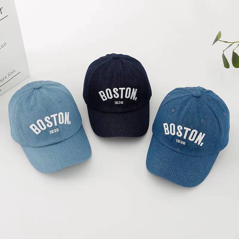 [พร้อมส่ง] หมวกเด็ก 1ปี - 5ปี รอบหัว:50-52 cm. หมวกแก๊ป (Cap) ผ้ายีนส์ ...