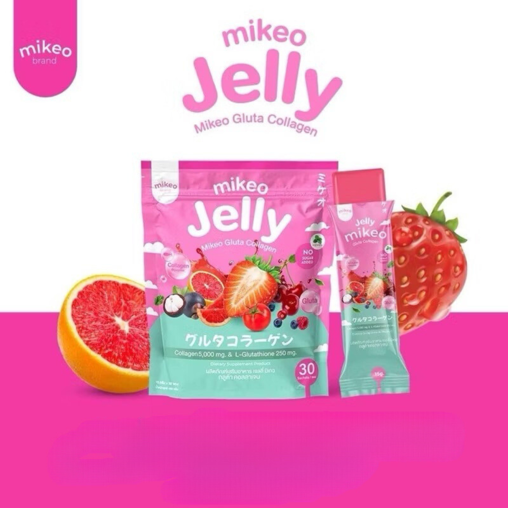 มิเกว กลูต้า คอลลาเจน Mikeo Gluta Collagen เจลลี่มิเกว สำหรับดูแลผิว 1 ...