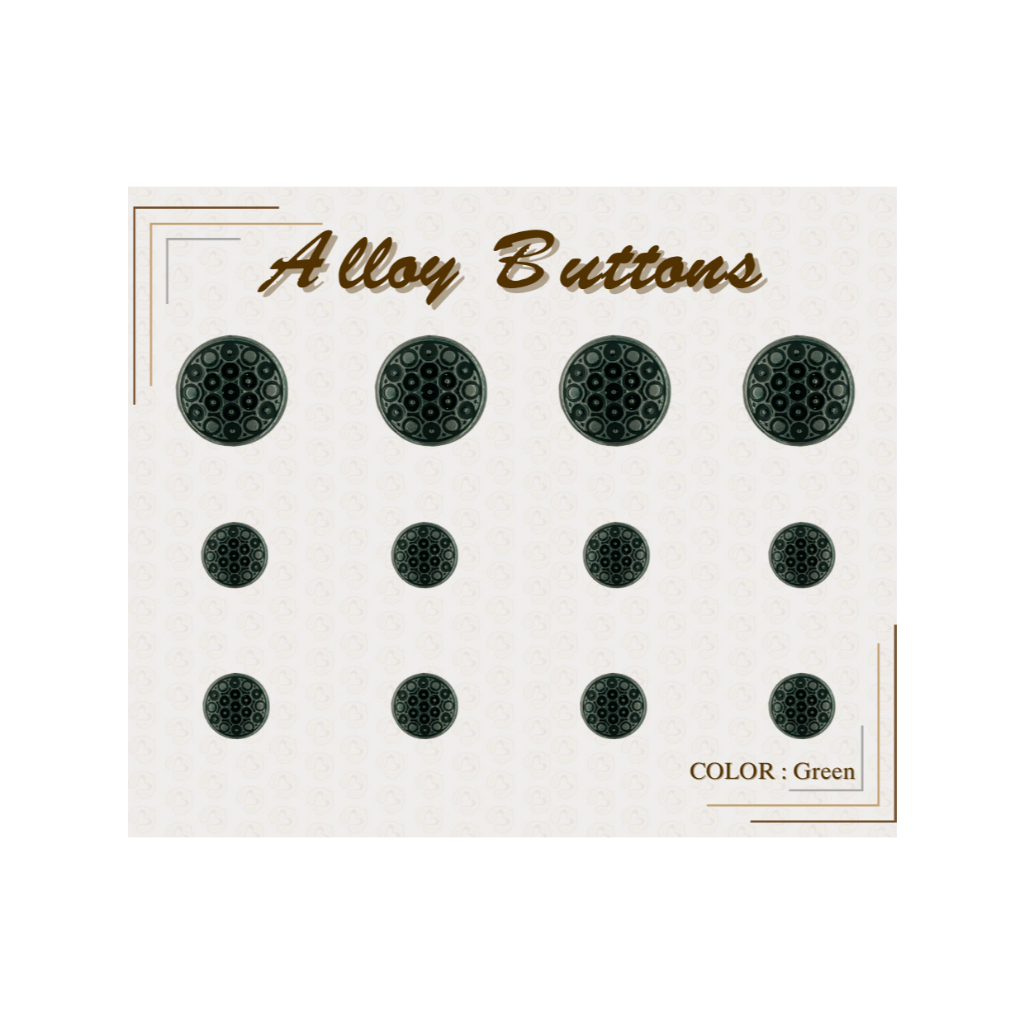 Alloy Buttons กระดุมโลหะงานนำเข้าจากต่างเทศ (1pack=4pcs.) DA700001-4 ...