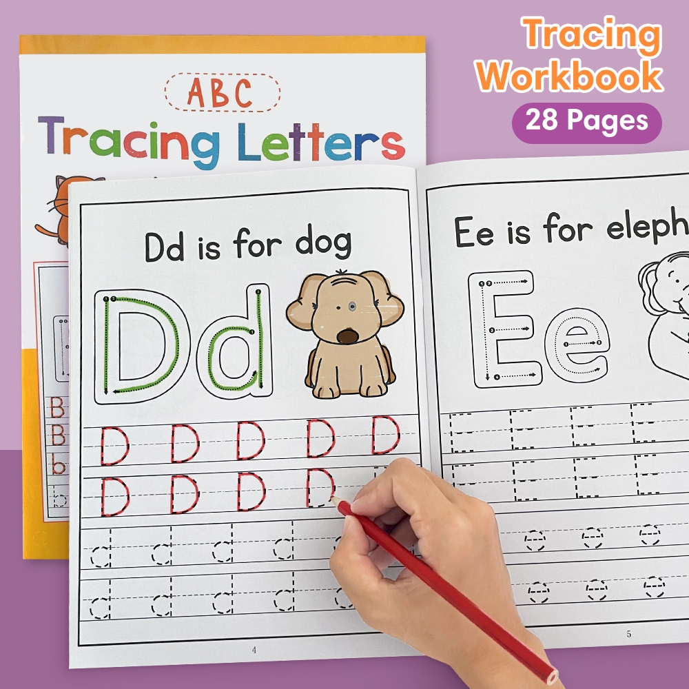 26 Letters Educational Workbook for Kids Preschool Handwriting English ...