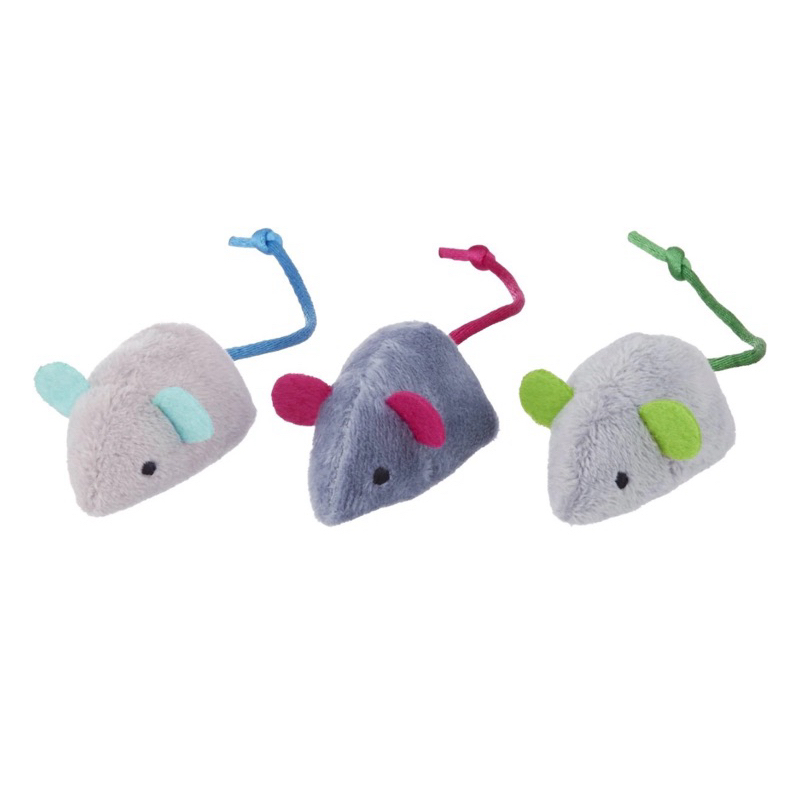 *พร้อมส่ง Frisco Mice Plush Cat Toy with Catnip, 3 count | Shopee Thailand