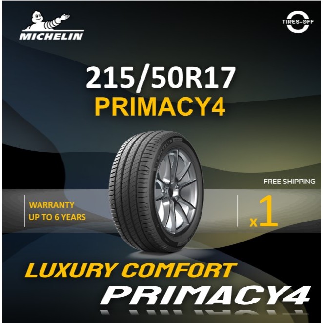 (ส่งฟรี) MICHELIN 215/50R17 รุ่น PRIMACY4 (1เส้น) ยางใหม่ ปี2024 ขีดสุดของความนุ่มเงียบ ยาง ...