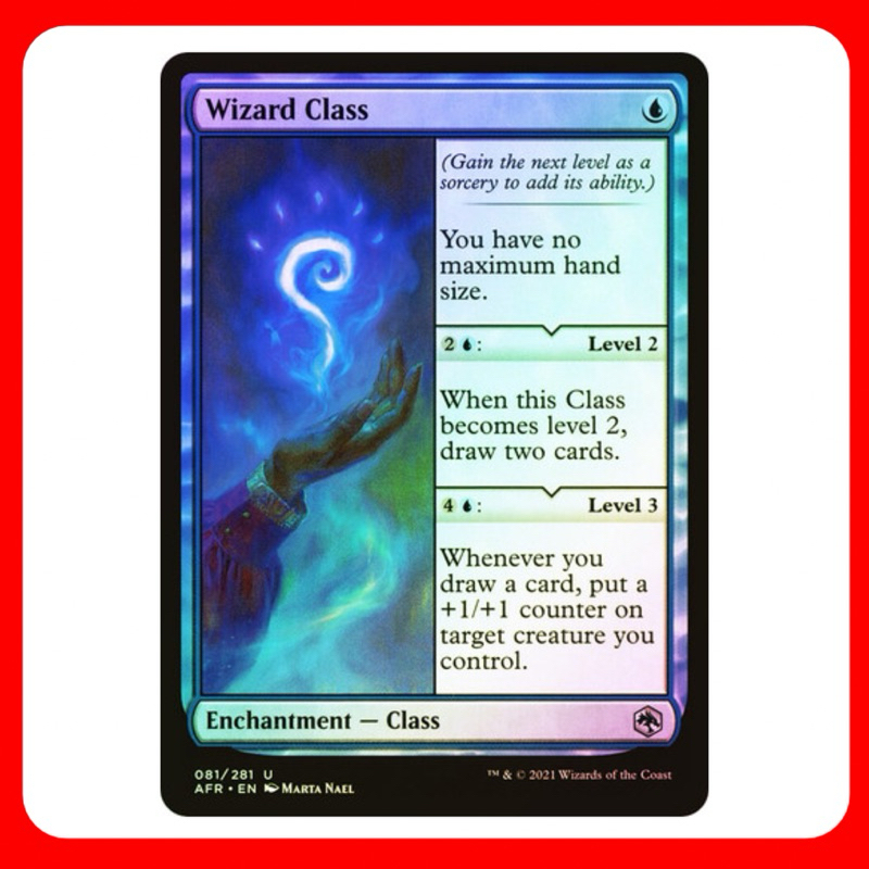 [MTG] Wizard Class [AFR] [BLUE] [UNCOM] [FOIL] [ENG] (การ์ดเมจิค ...