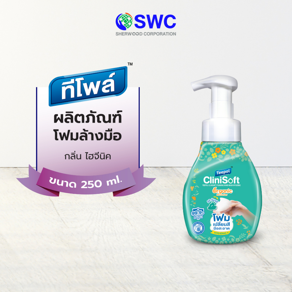 Teepol ทีโพล์ คลินิซอฟต์ โฟมล้างมือ ไฮจีนิค 250 มล. | Shopee Thailand