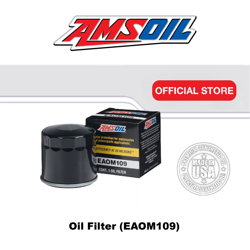 (A-FTEAOM109) AMSOIL Oil Filter EAOM109 กรองน้ำมันเครื่องมอเตอร์ไซค์ ...