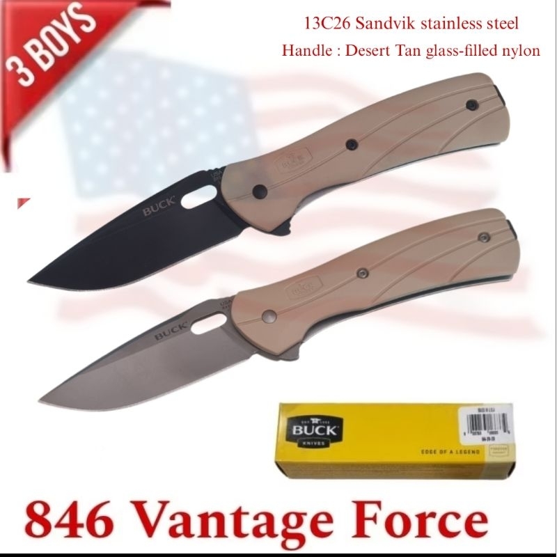 มีด Buck รุ่น 846 Vantage Force Folding Knife ใบมีด 3.25" ระบบ Flipper ...