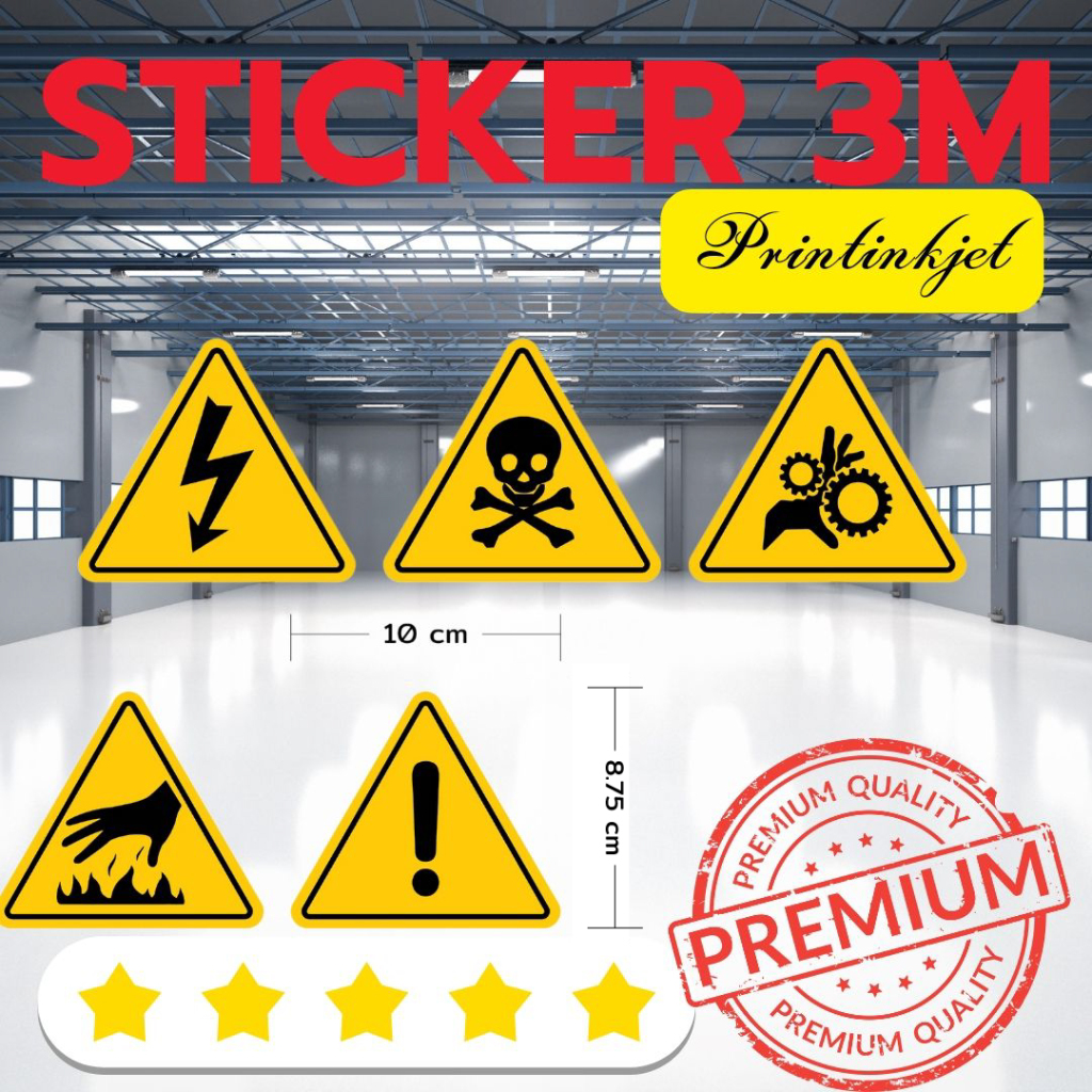 (602)Sticker 3M สติ๊กเกอร์ ป้ายเตือน สัญลักษณ์ ความปลอดภัย สามเหลี่ยม ...