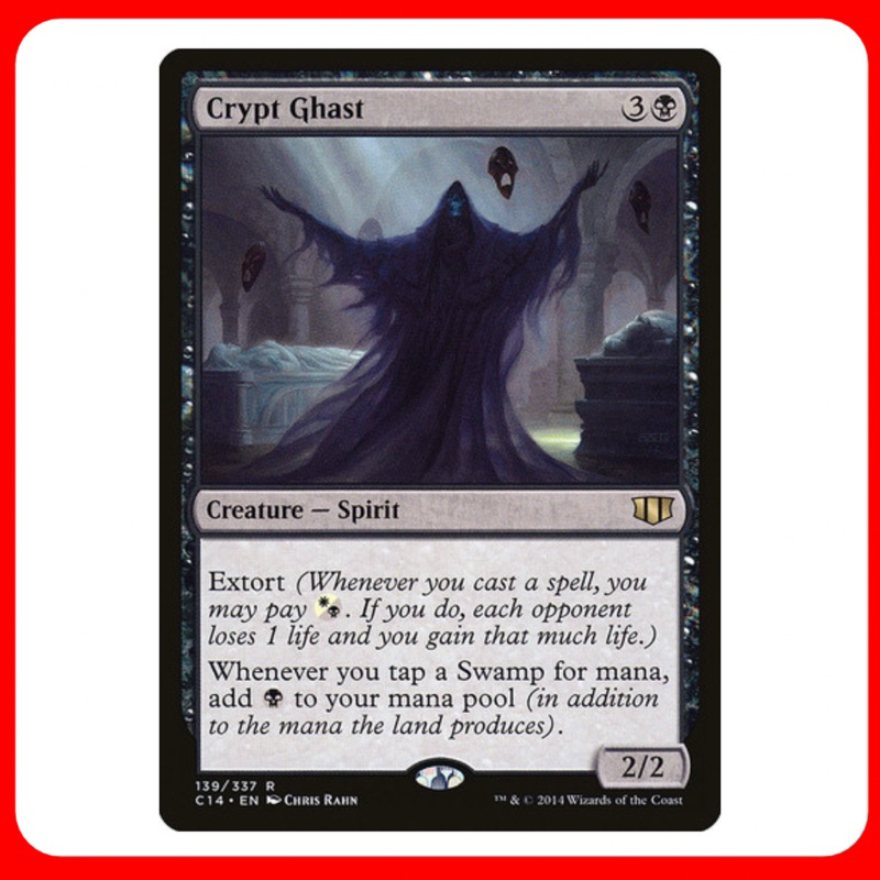 [MTG] Crypt Ghast [C14] [BLACK] [RARE] [NORMAL] [ENG] (การ์ดเมจิค ...