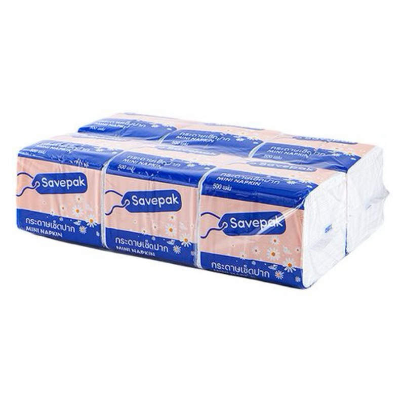 [1แพค] Savepak เซพแพ็ค กระดาษเช็ดปาก สีขาว 500 แผ่น x 6 | Shopee Thailand