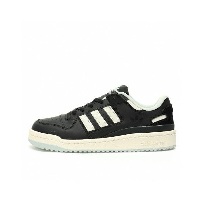 Adidas Originals Forum 84 Low CL วินเทจผูกรองเท้าผ้าใบลำลอง "หนังสีดำ ...
