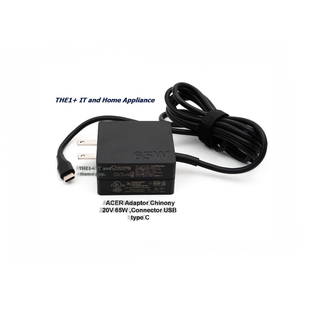 อะแดปเตอร์โน๊ตบุ๊ค ADAPTER ACER Chicony For Acer 20V 3.25A 65W หัว ...