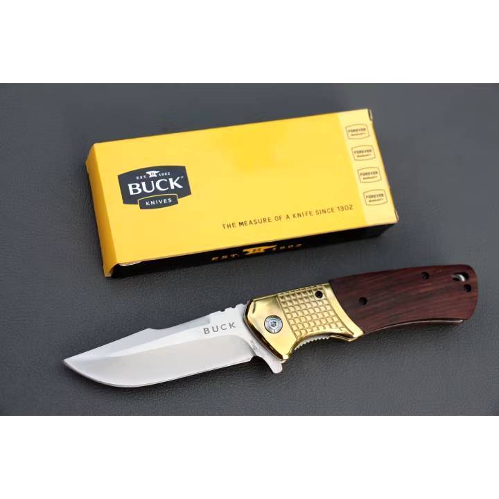 มีดเดินป่า BUCK รุ่น DA96 มีดพับ Stainless Steel ใบหนา ด้ามไม้แท้ ขนาด 8.5 นิ้ว OEM | Shopee ...