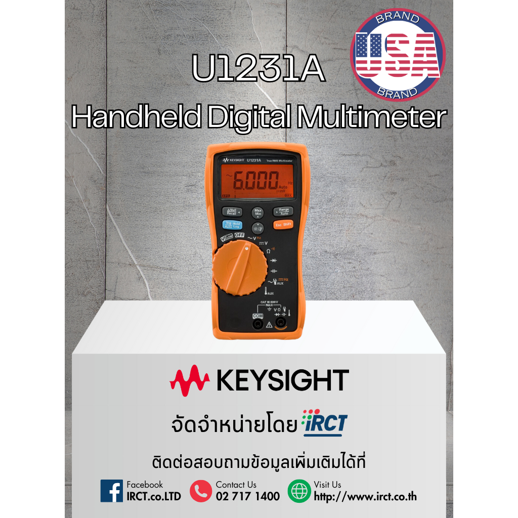 เครื่องมือมิเตอร์ KEYSIGHT: U1231A Handheld Digital Multimeter | Shopee ...