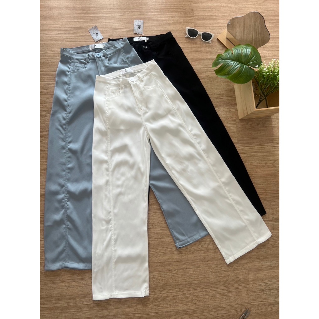 Pradap_brand:กางเกงสแลคขากระบอก | Shopee Thailand
