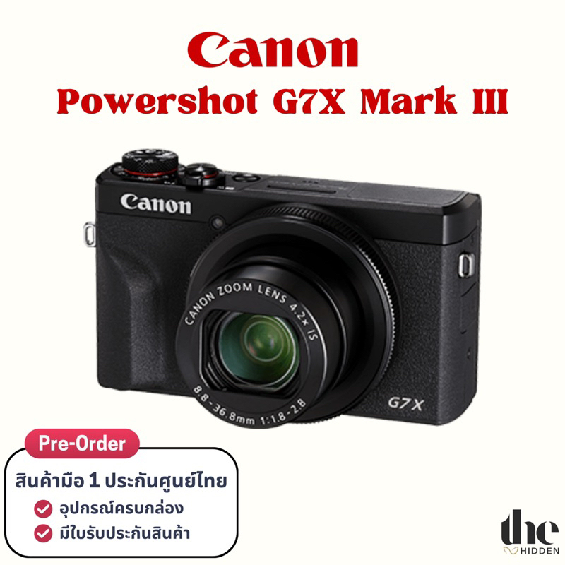 Canon Powershot G7X mark iii (Pre-order 60-90 days) ของแท้ 💯 สินค้ามือ 1 ประกันศูนย์ไทย | Shopee ...