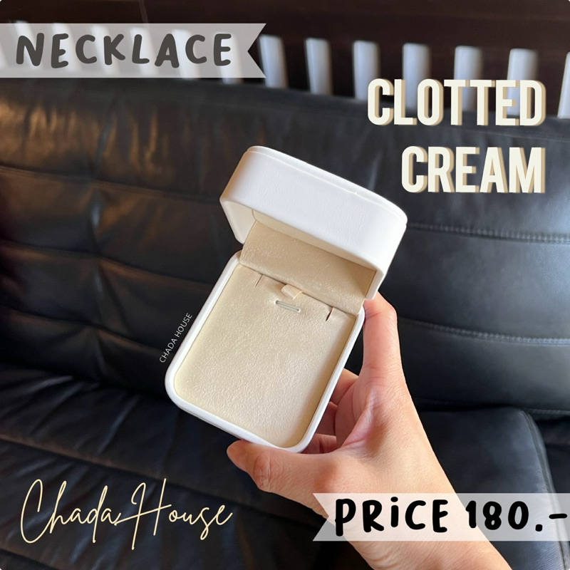 CHADA - กล่องสร้อยคอ ต่างหู สามารถจัดเซตเล็ก รุ่น Clotted Cream | Shopee Thailand