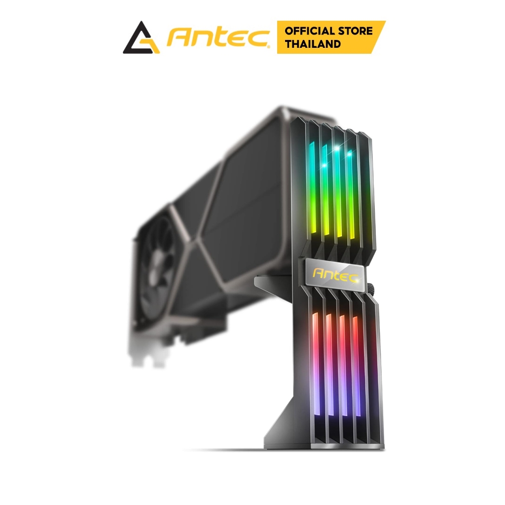 ANTEC RGB GPU SUPPORT BRACKET TEMPERED GLASS BLACK 5V 3PIN RGB ...