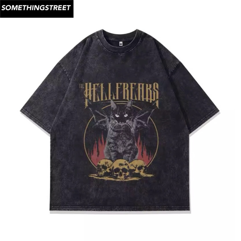 เสื้อยืดผู้ชายโอเวอร์ไซส์ hellfreaks | Shopee Thailand