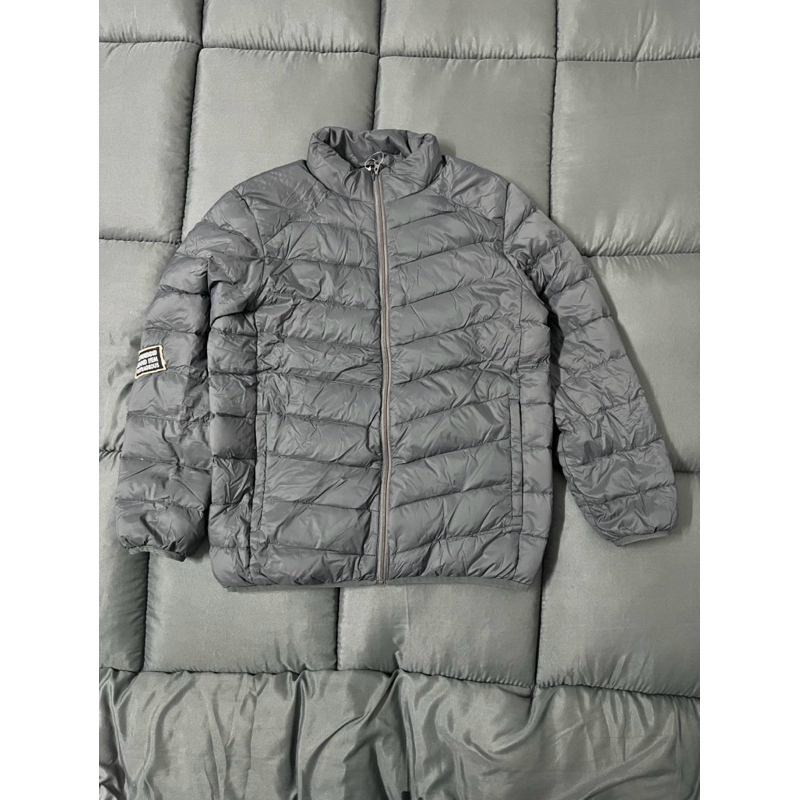 light down jacket ขนเป็ด สีเทา บางเบาใส่อุ่น | Shopee Thailand