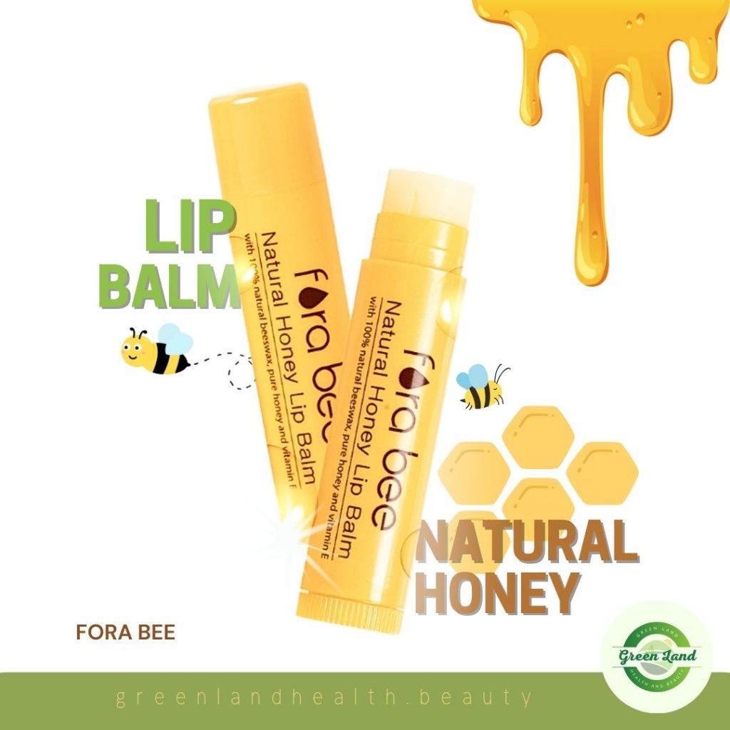 Fora bee Honey Lip Balm (ขนาด 4 กรัม) ลิปบาล์ม บำรุงริมฝีปาก ผสมน้ำผึ้งแท้ จากธรรมชาติ | Shopee ...