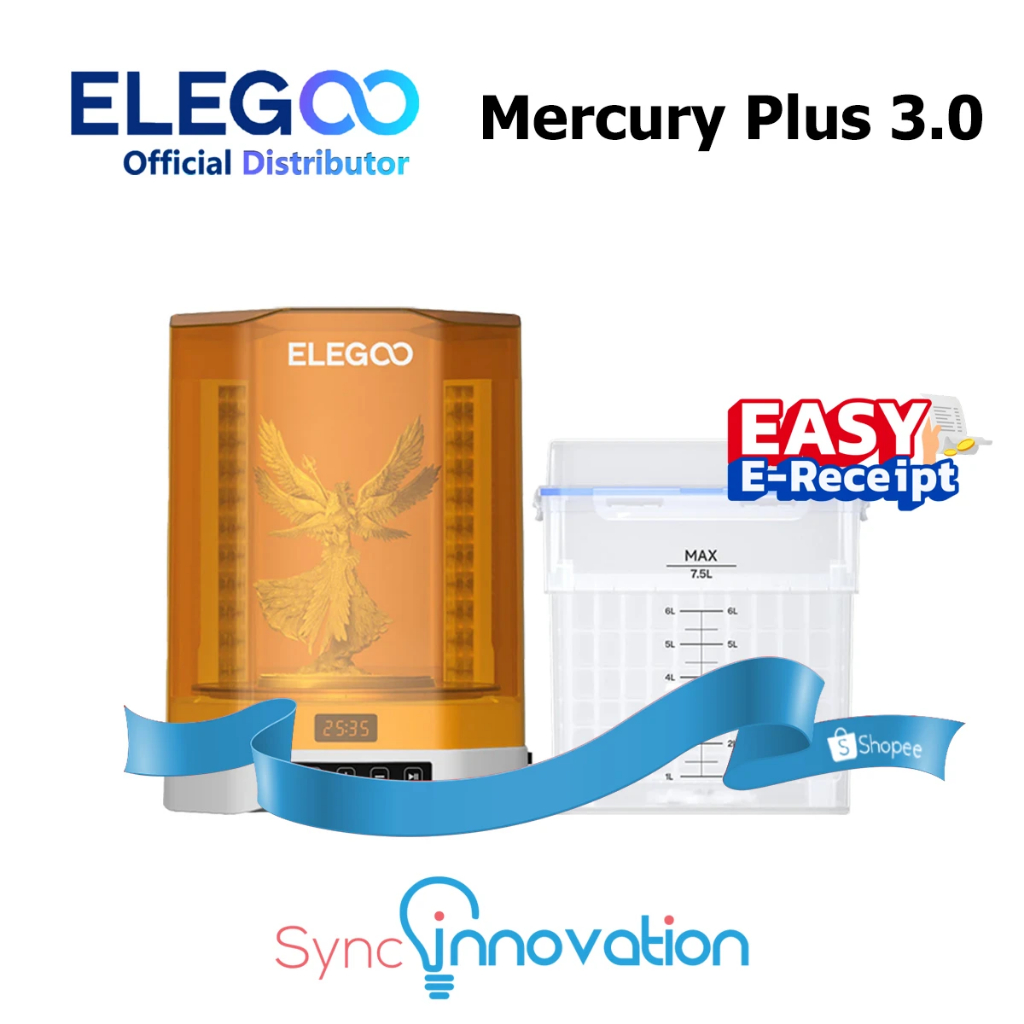 Elegoo Mercury Plus V3.0 เครื่องล้างและอบยูวีสำหรับ Resin 3D Printer | Shopee Thailand