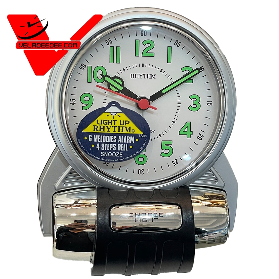 Rhythm japan นาฬิกาปลุก Table Clocks รุ่น CRF201NR19 (ปลุกได้ 6เสียงเม ...