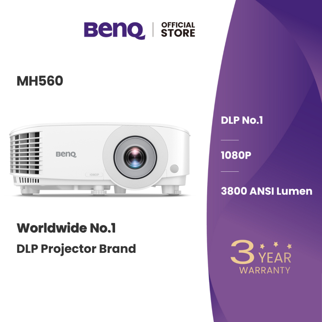 BenQ MH560 3800lms 1080P Meeting Room Projector (โปรเจคเตอร์สำนักงาน ...