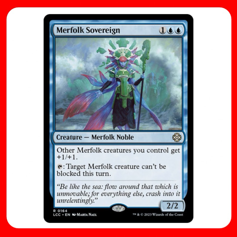 [MTG] Merfolk Sovereign [LCC] [BLUE] [RARE] [NORMAL] [ENG] (การ์ดเมจิค ...