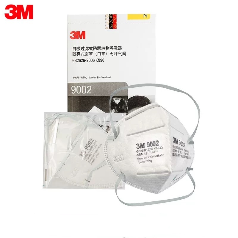3M 9002 หน้ากากป้องกันฝุ่นละอองขนาดเล็ก กันฝุ่น PM 2.5 แบบคาดหัว Dust Mask (แบบกล่อง 50 ชิ้น ...