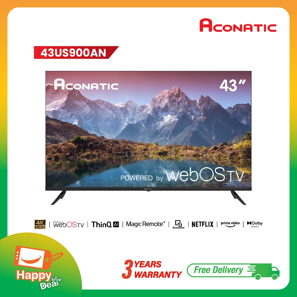 Aconatic Smart TV 4K HDR 10 สมาร์ททีวี 43 นิ้ว รุ่น 43US900AN WebOS TV ...