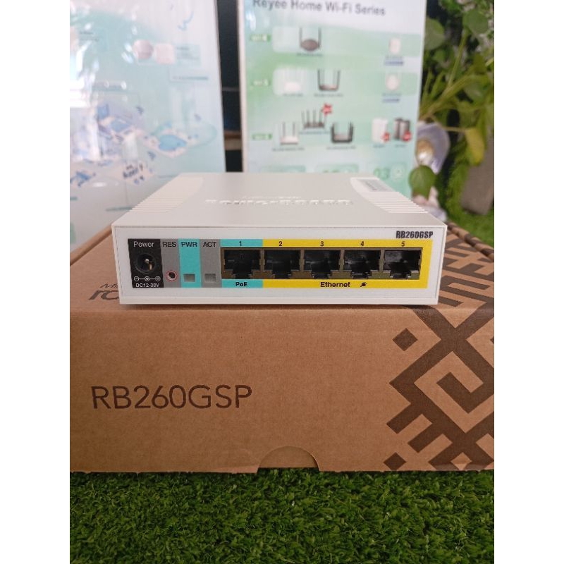 RB260GSP Mikrotik Smart Switch 5 Port Gigabit พร้อม Passive POE 4 Port ...