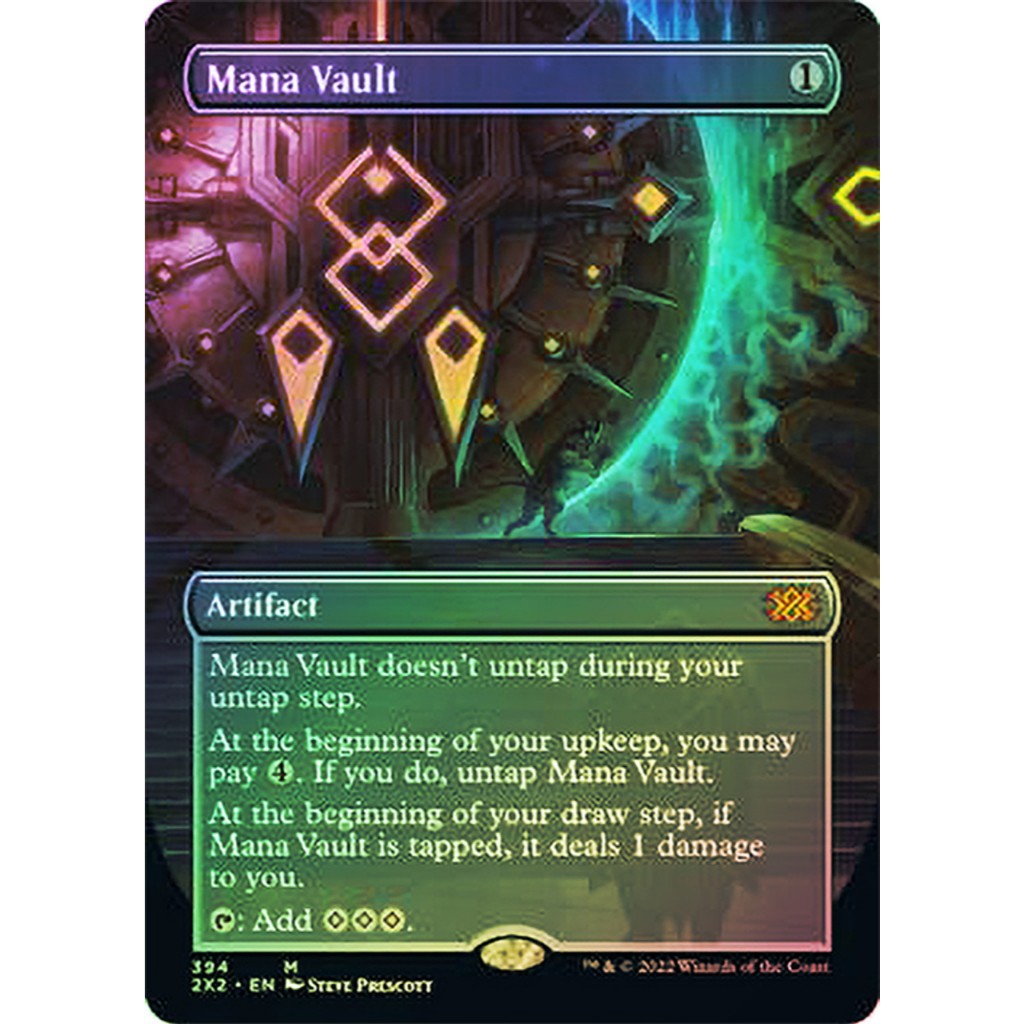 MTG : Double Masters 2022 Variants Foil: Mana Vault (Borderless) | Shopee Thailand