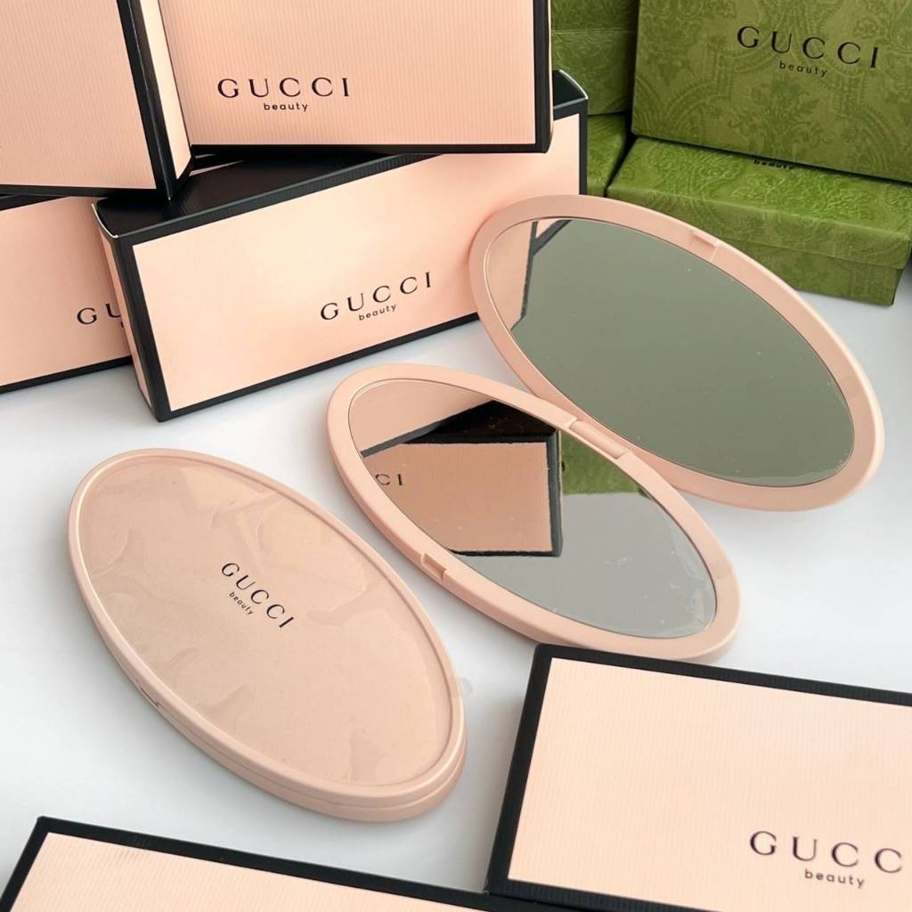 Gucci Beauty Pink Mirror Limited Edition กระจกคู่ 2 ด้าน ทรงวงรี ส่อง ...