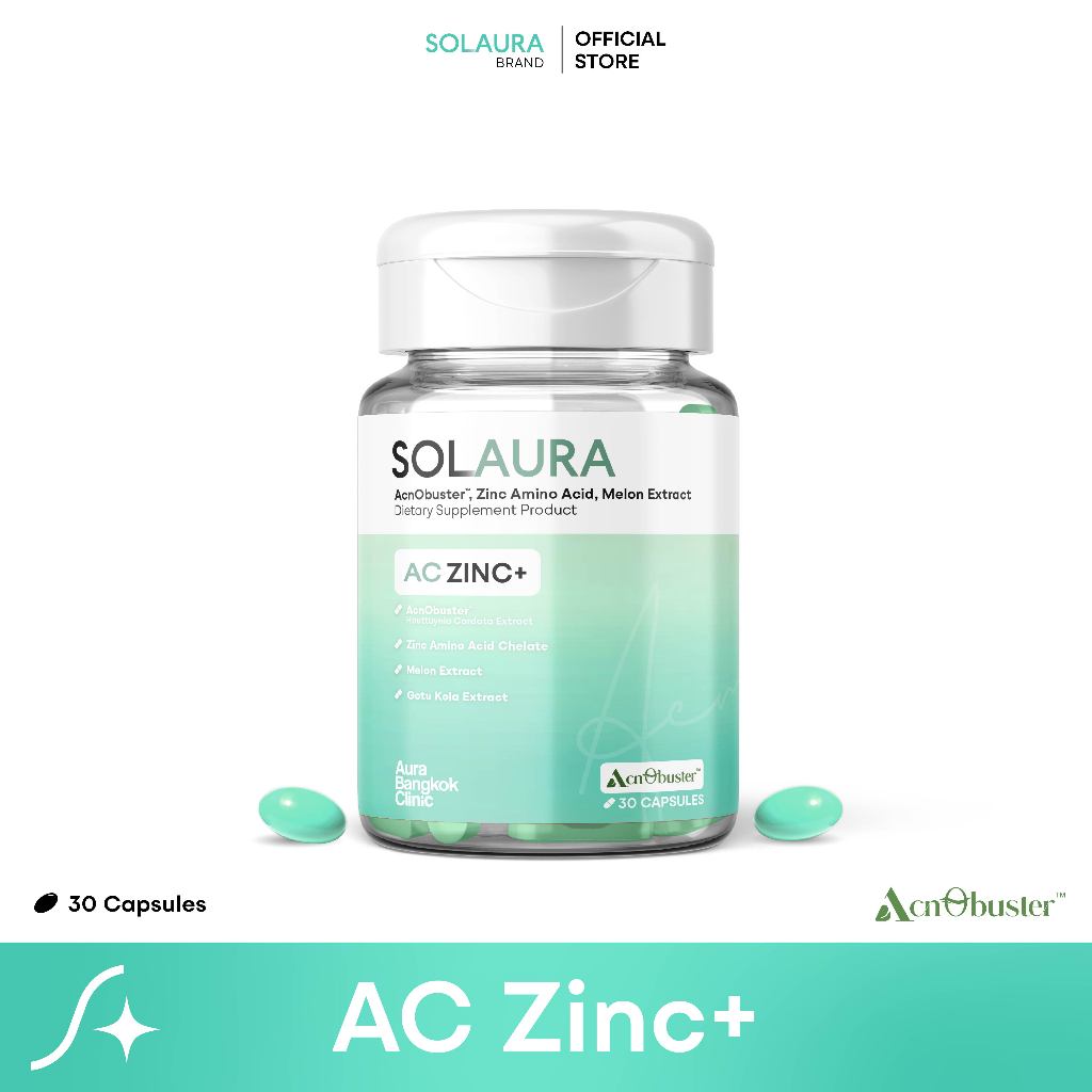 [Coming Soon 2.2] SOLAURA (โซลอร่า) - AC Zinc+ วิตามินสิว | Shopee Thailand
