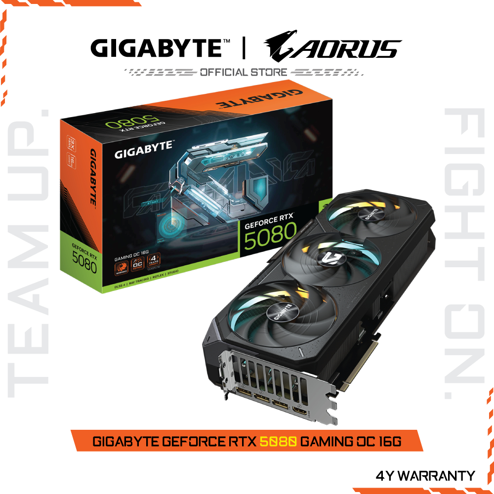GIGABYTE GeForce RTX 5080 GAMING OC 16G (VGA Card) GV-N5080GAM OC-16GD ...