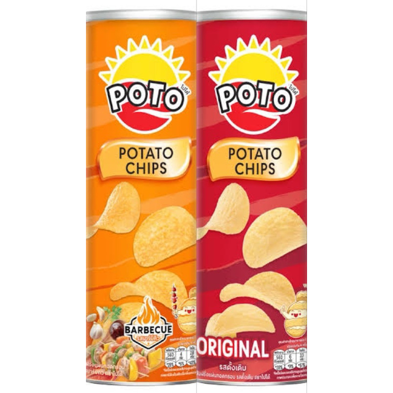Poto potato chips east มันฝรั่งทอดกรอบ รสบาร์บีคิว ออริจินัล 110 กรัม ...