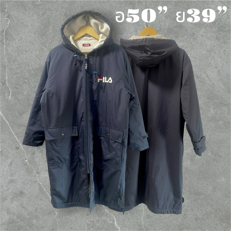 (มือสอง)เสื้อคลุมกันหนาวผ้าไนล่อน แบรนด์Fila | Shopee Thailand