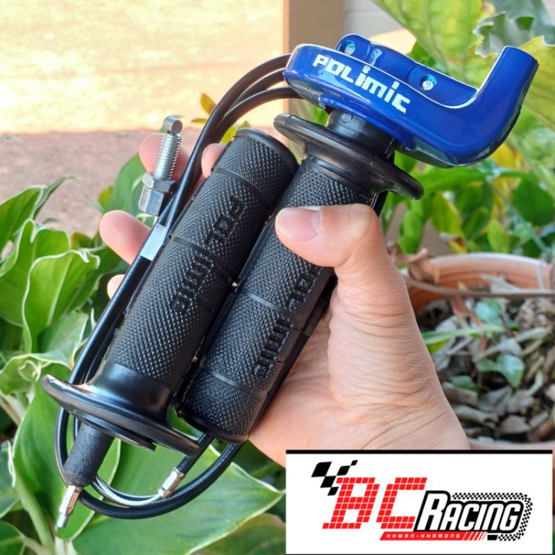 ประกับคันเร่งทดรอบ Polimic พร้อมสาย 1.30 เมตร (สีน้ำเงิน) สำหรับ Wave ด ...