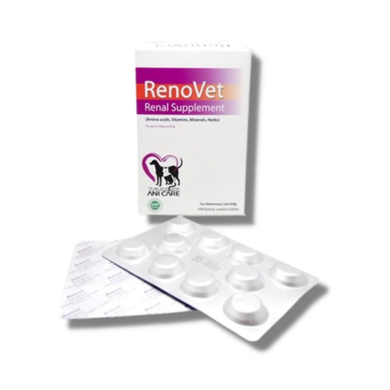 RenoVet Renal Supplement อาหารเสริม บำรุงไต 100 เม็ด | Shopee Thailand