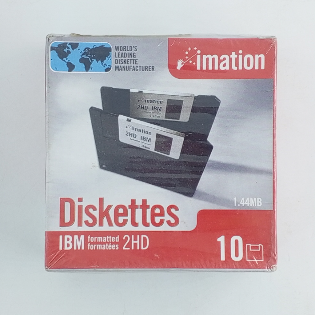 IMATION FLOPPY 3.5" DISK DISKETTES 2HD 1.44MB 10 PACK (BRANDNEW)(BOXED ...