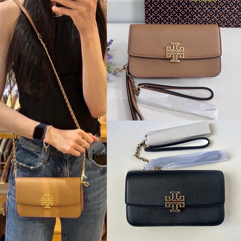 🎀(สด-ผ่อน) 141012 Tory Burch Britten Chain Convertible Wallet / 73509 ...