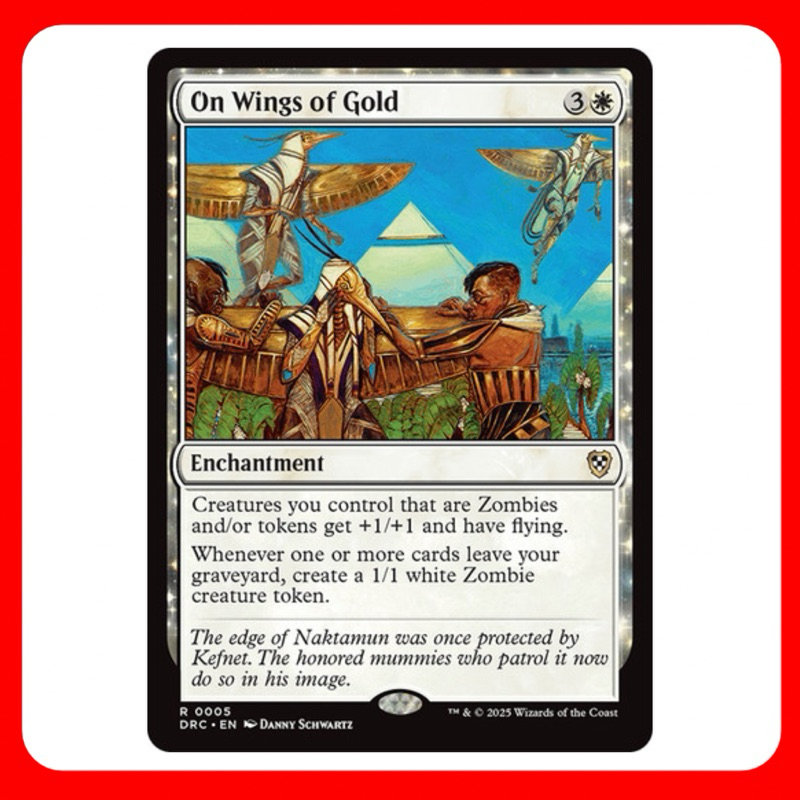 [MTG] On Wings of Gold [DRC] [WHITE] [RARE] [NORMAL] [ENG] (การ์ดเมจิค ...