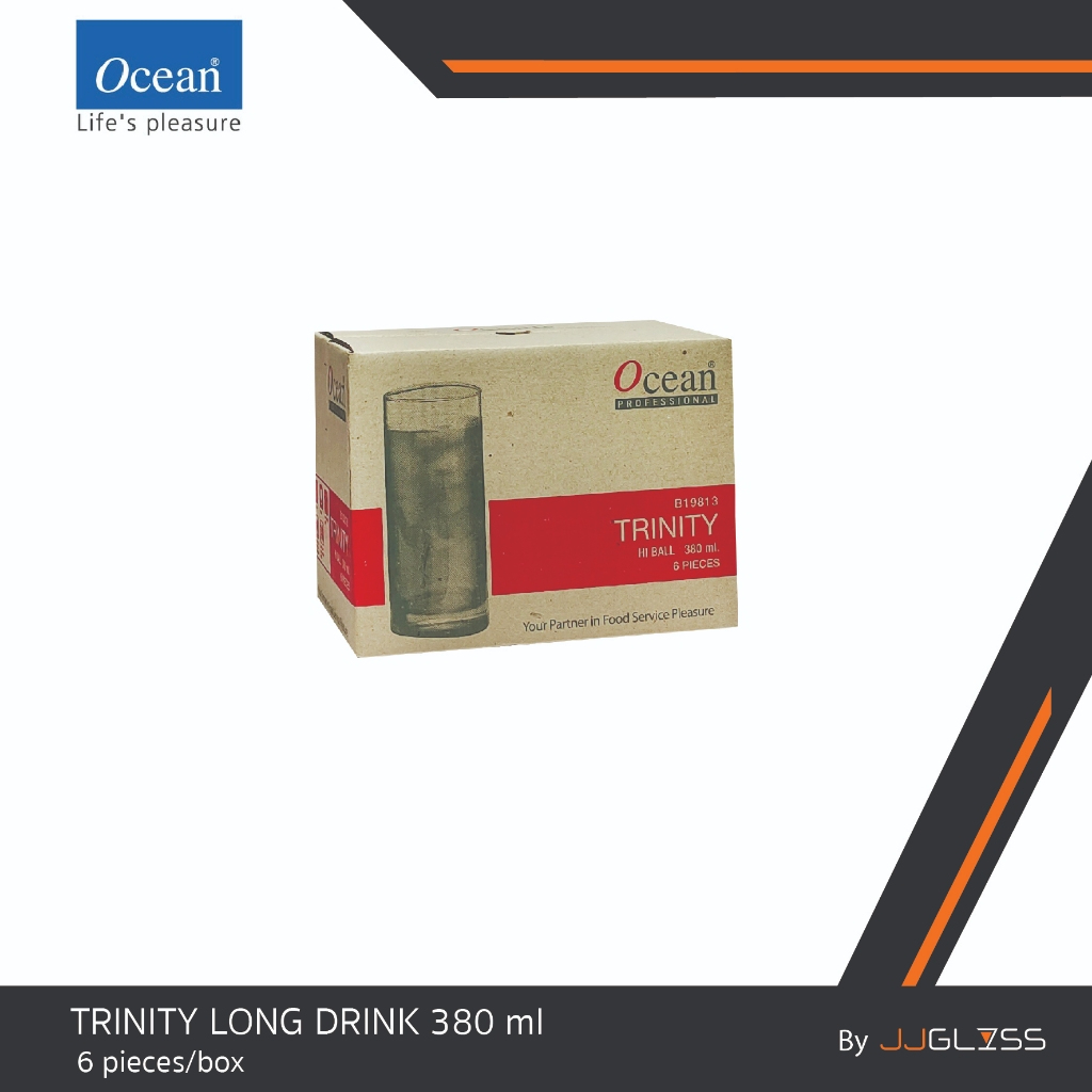JJGLASS - (Ocean) B19813 Trinity Long Drink 13 1/4oz. (380ml.) [บรรจุ 1 ...