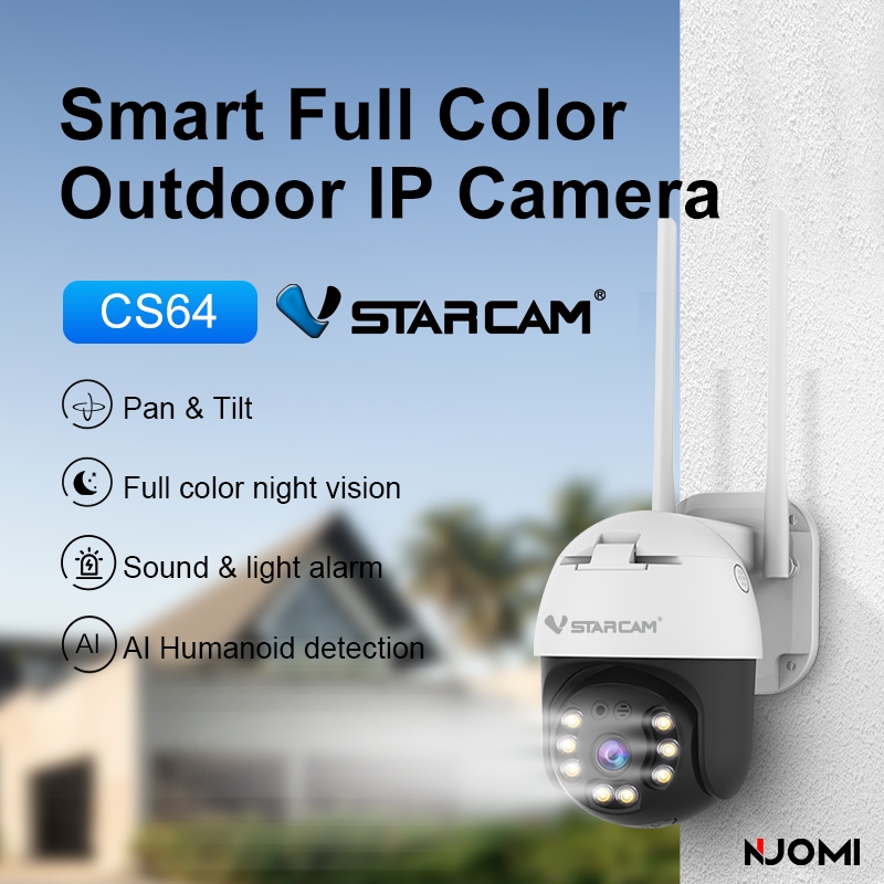 VSTARCAM CS64 SUPER HD 1296p 3MP WiFi + Ai ตรวจจับและสัญญาณแจ้งเตือน กล้องวงจรปิดไร้สาย กลางคืน ...