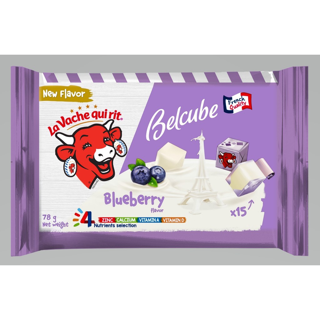 Belcube Blueberry - รสบลูเบอร์รี่ ++ ชีส ชีววัวแดง ชีสสแนค ชีสคิวบ์ 78 ...
