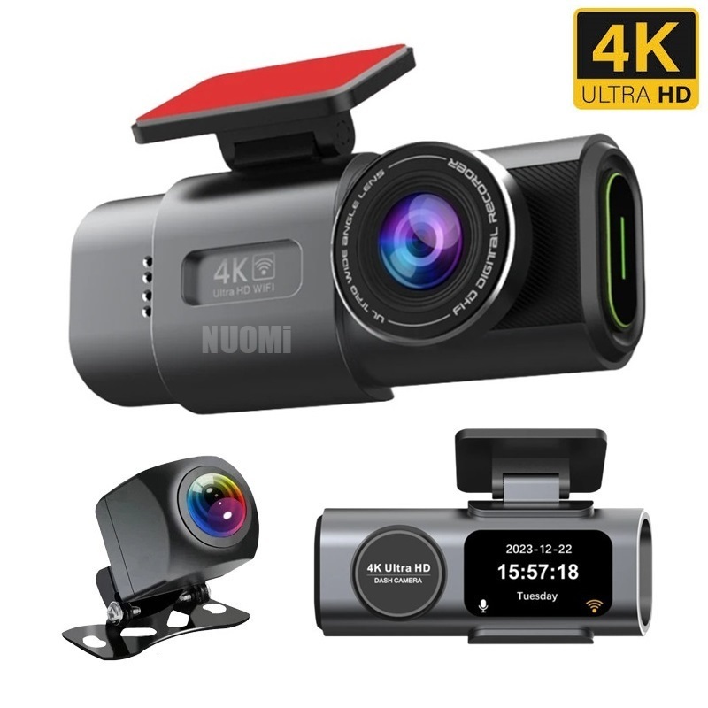 กล้องติดรถยนต์ K309 4K+ Ultra HD Video 2160p WiFi WDR CarCam 2กล้องหน้าหลัง ภาพคมชัด กลางวัน ...