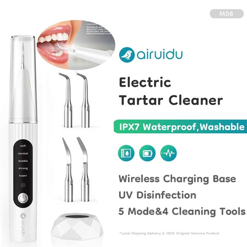 Airuidu M08 ที่ขูดหินปูน ขูดหินปูน /เครื่องขูดหินปูนไฟฟ้า ขจัดคราบผิว ...