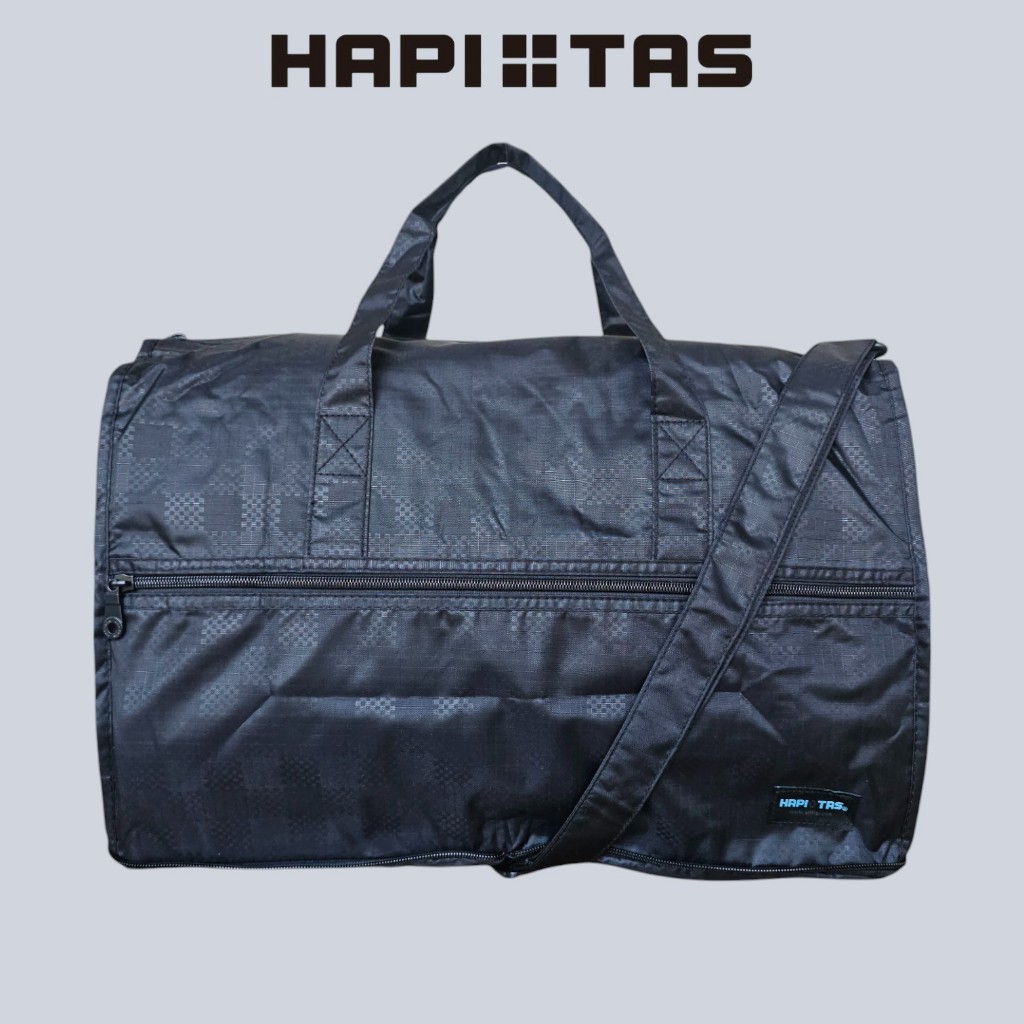 HAPITAS กระเป๋าพับ กระเป๋าสะพาย Boston Medium ลาย checker black | Shopee Thailand