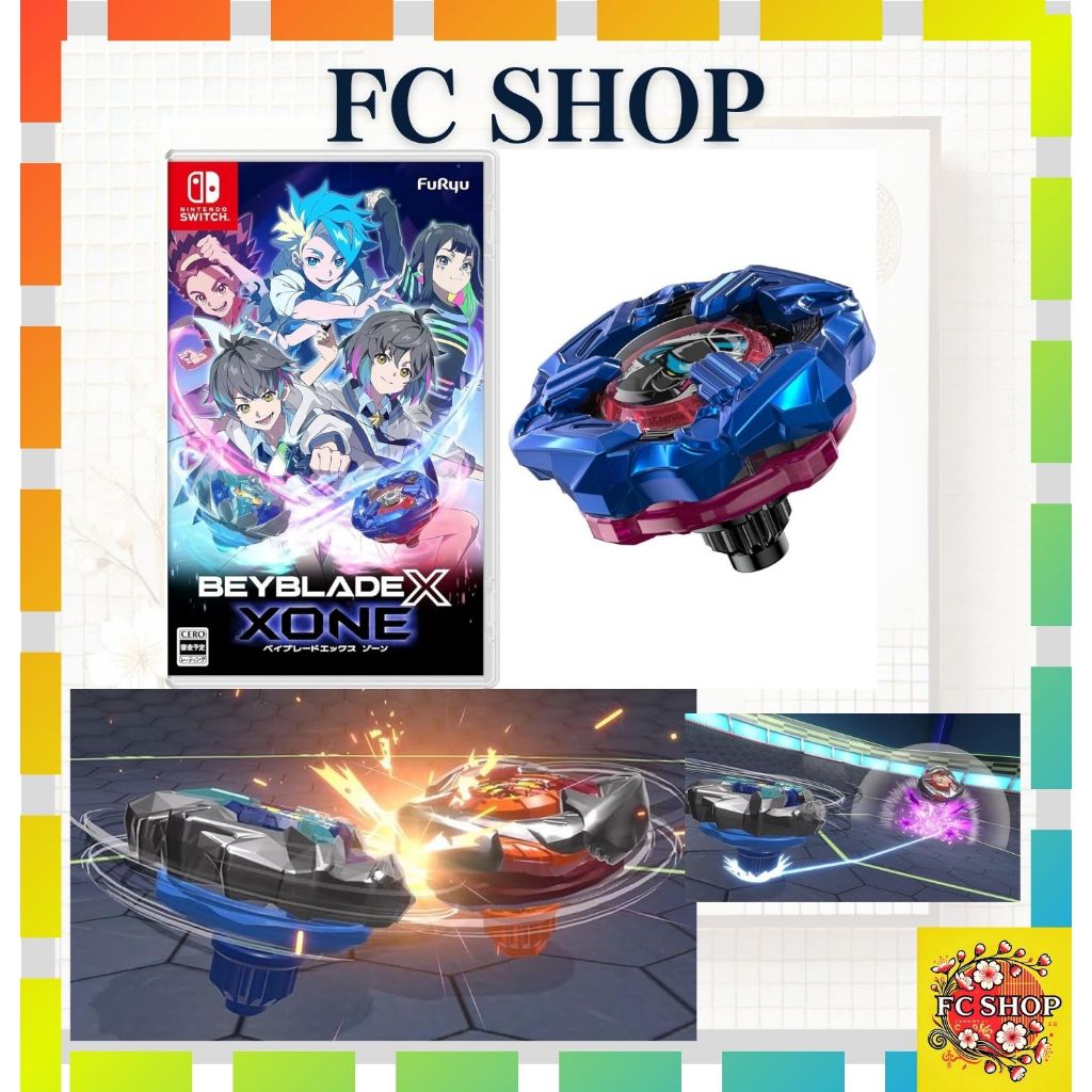 Beyblade X XONE (Beyblade X Zone) -Switch [Shinobi Knife 4-60LF Metal Coat: Blue included ...